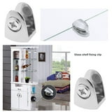8-Pack Adjustable Zinc Alloy Glass Shelf Support Bracket for 6-10mm ...