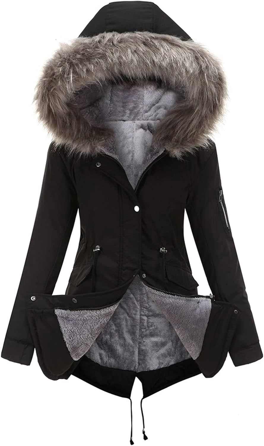 Túnica Puffer Jacket Lady Winter Beach Bonita Manga Larga Slim Fit ...