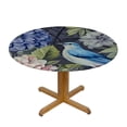 BANET Watercolor Bird Blue Hydrangea White Hibiscus Flowers Green ...