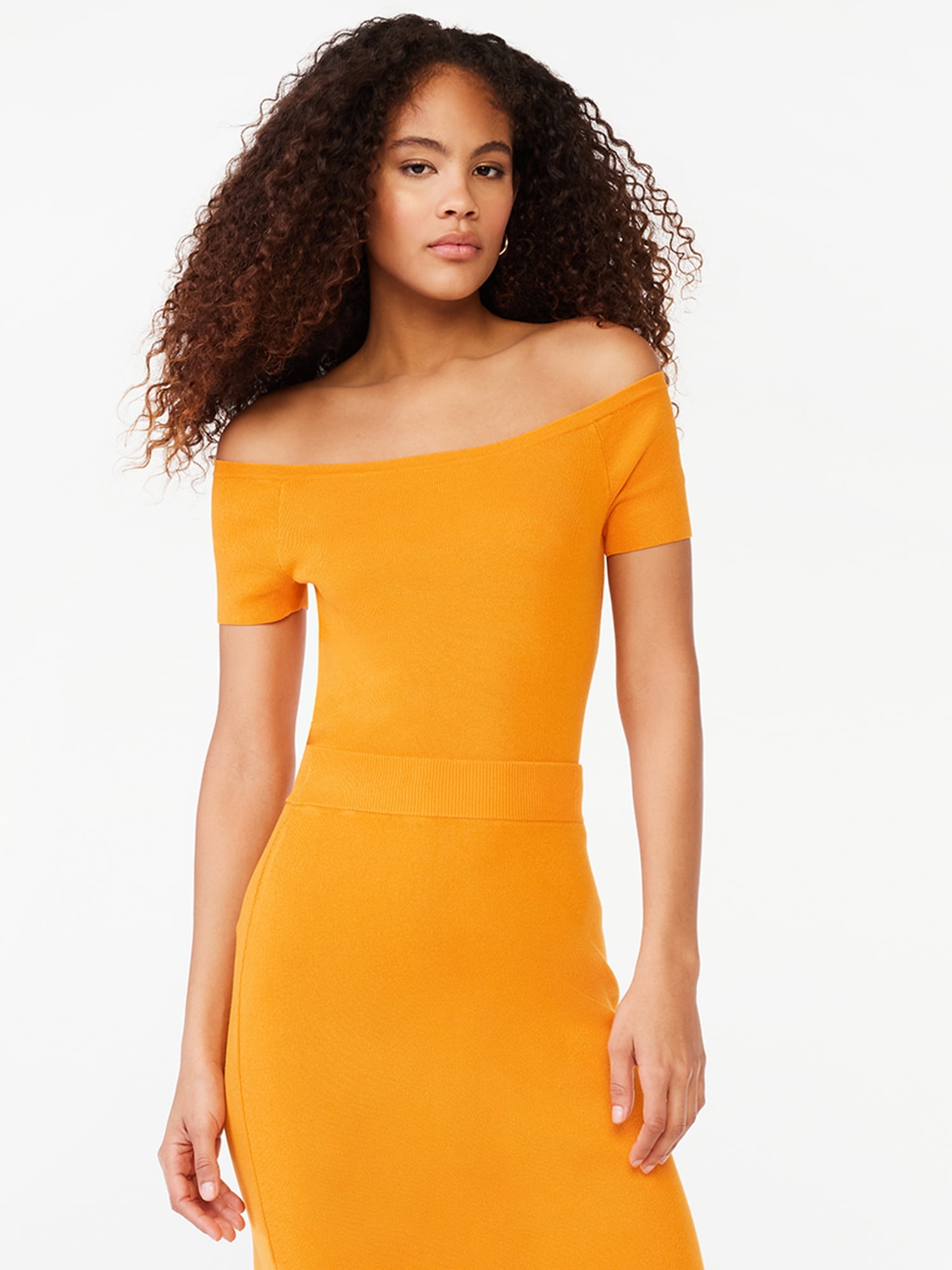 Free Assembly Women's Off Shoulder Sweater Top, Sizes XS-XXXL - Walmart.com