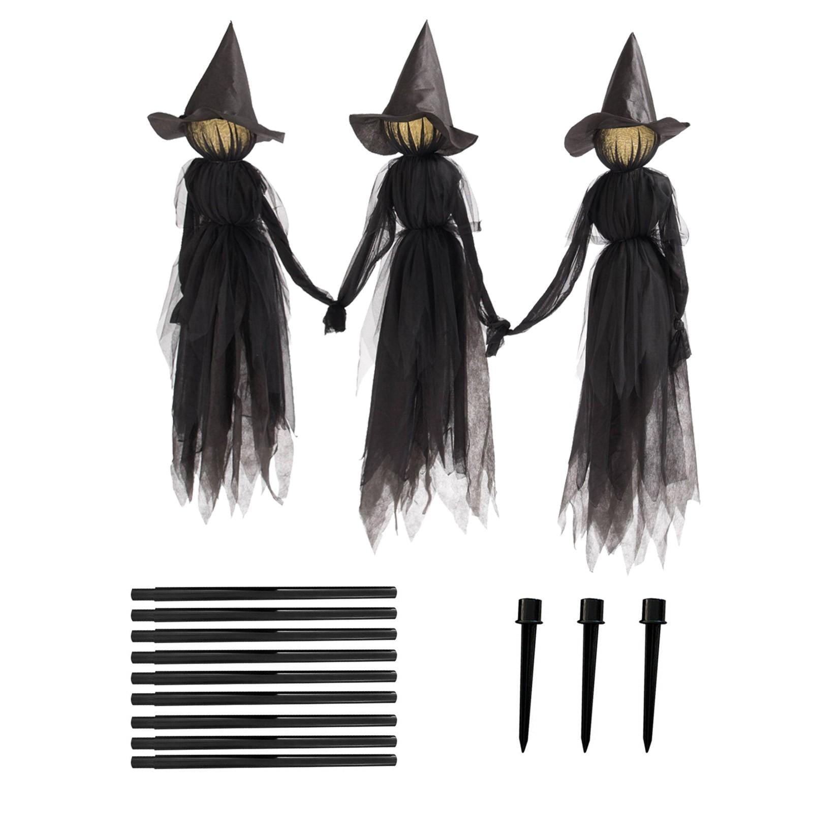 Paquete de 3 brujas de Halloween con cabezas coloridas, sonidos ...