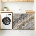 Abstract Rock Strata Cabinet Curtains 10" W x 11" L Industrial Style ...