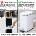 Soft Close, Slim Trash Can 1.6 Gallon with Anti - Bag Slip Liner and ...