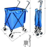 Wellmax WM99100 Series Folding Shopping Cart with Wheels, Grocery Cart ...