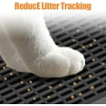 Black Litter Box Step Anti-Tracking & Easy to Clean,Portable Plastic ...