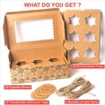 Mudrit, Food Grade Kraft Cupcake Boxes, 20 Pack hold 6 with Windows ...