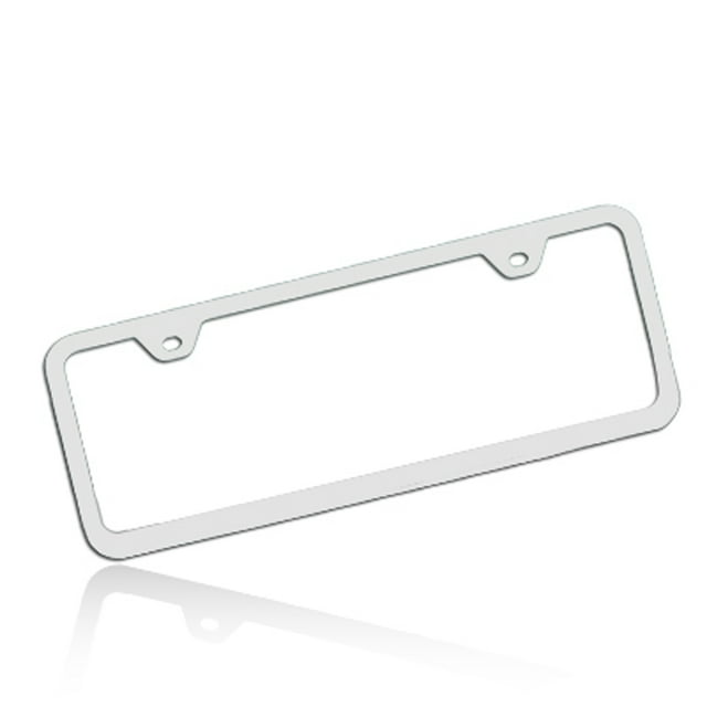 Plain Stainless Steel Mini License Plate Frame (Chrome) - Walmart.com