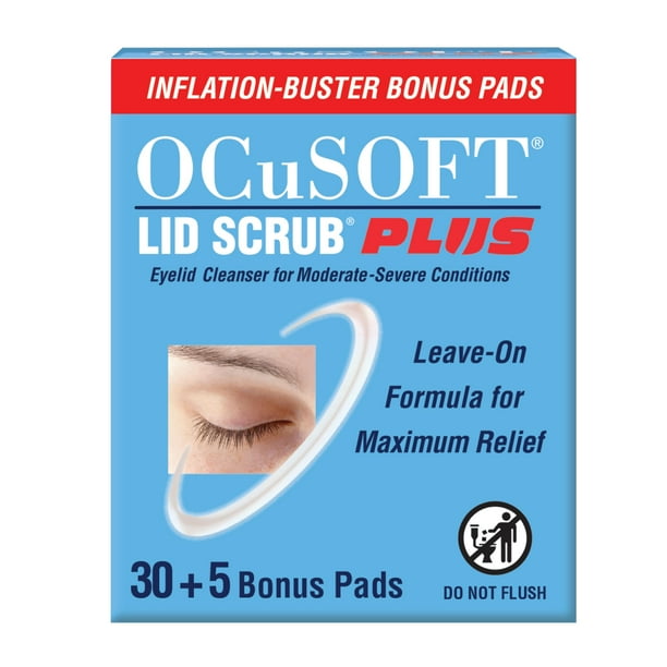 Toallitas para párpados OcuSoft Lid Scrub PLUS 35 para uso moderado ...