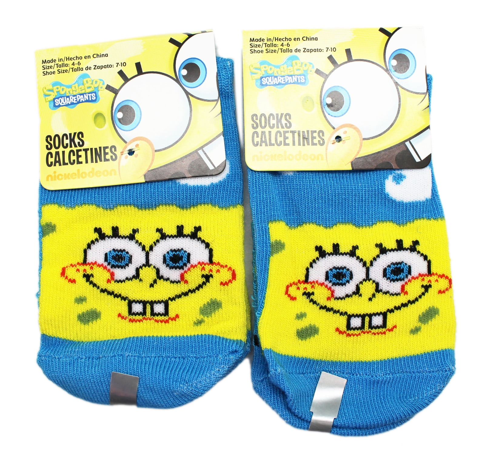Nickelodeon Spongebob Squarepants, 2 Pack Kids Socks (Size 4-6 ...