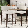 Memoryfield Upholstered Bar Stools Set of 2, Counter Height Barstools ...