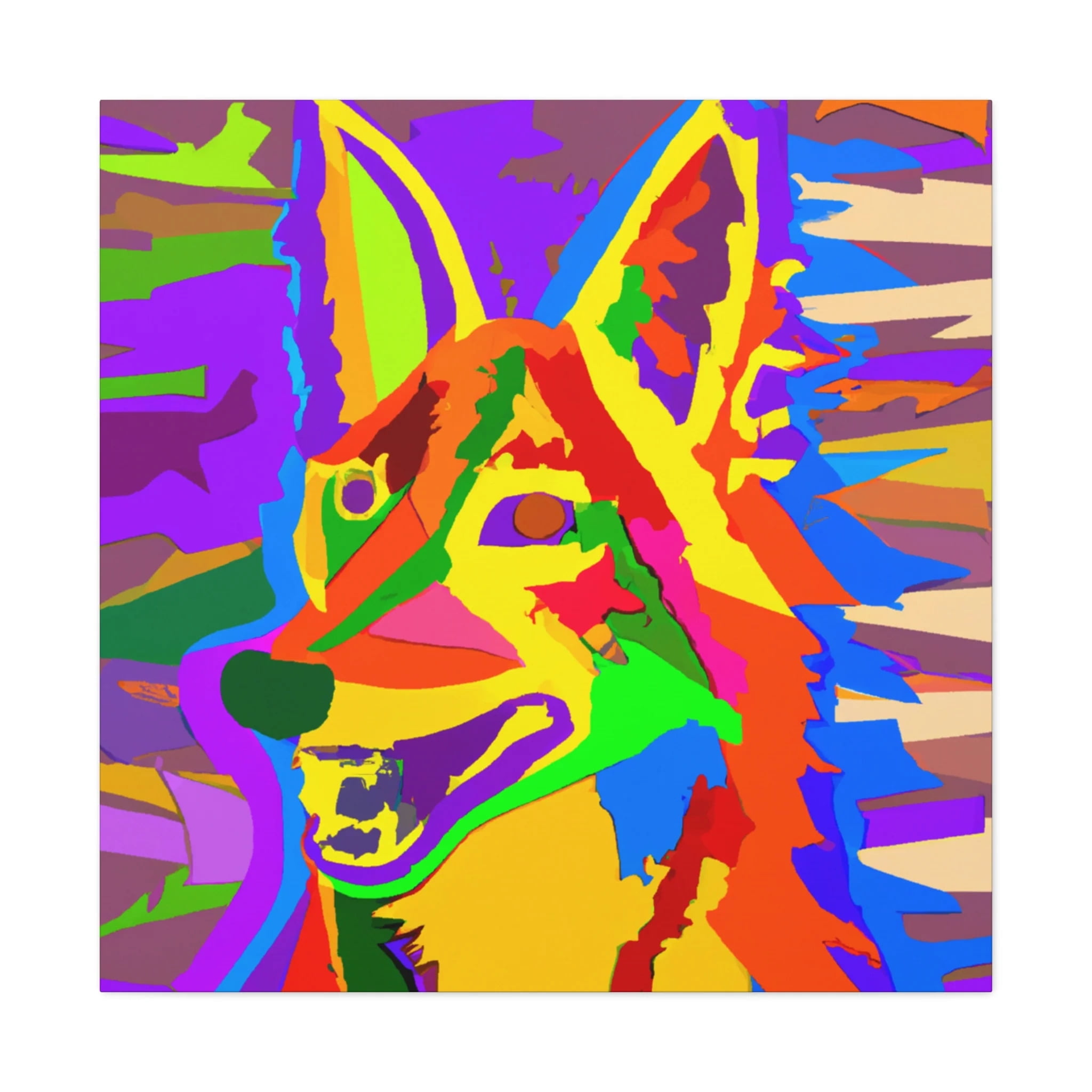 Coyote Pop Art Piece - Canvas - Walmart.com