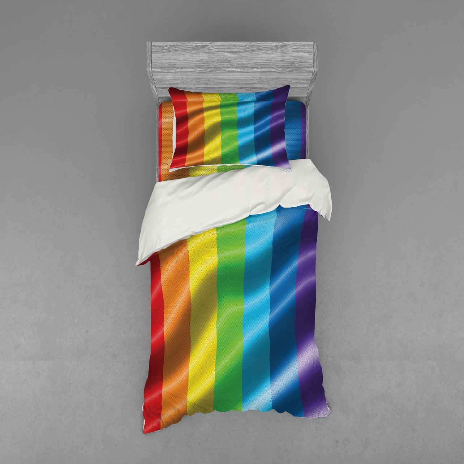 Rainbow Duvet Cover Set, Pride Flag Inspired Design with Vivid Colors ...