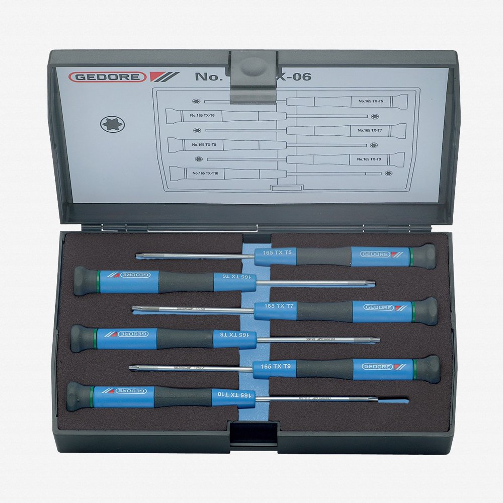 Gedore 165 TX-06 Electronic screwdriver set 6 pcs TORX - Walmart.com ...