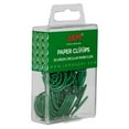JAM Paper Round Paper Clips, Green Medium Paperclips, 1in, 50/Pack ...