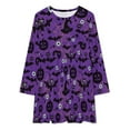 Fall Dresses for Women 2024, Spider Web Halloween Bat Hat Long Sleeve ...