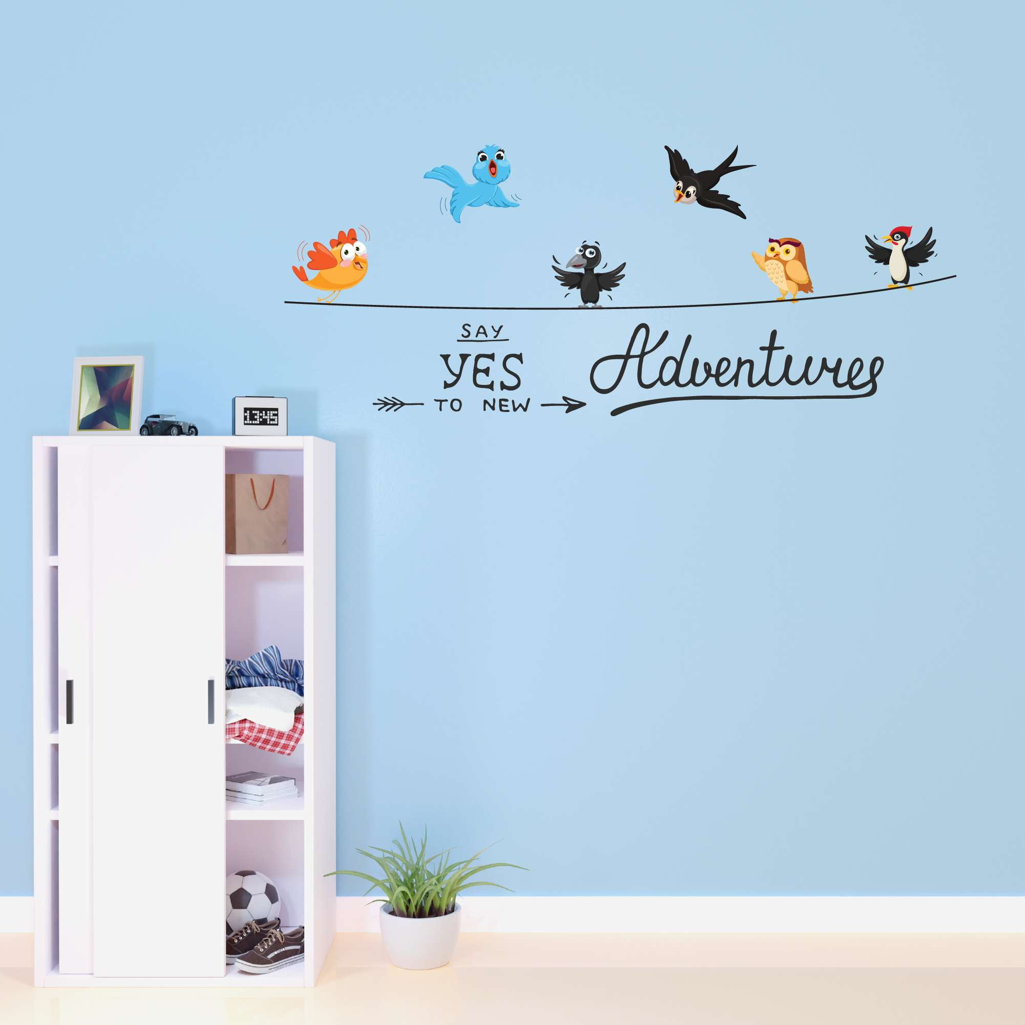 Children Say Yes to New Adventures Beautiful Cartoon Wall Decal ...