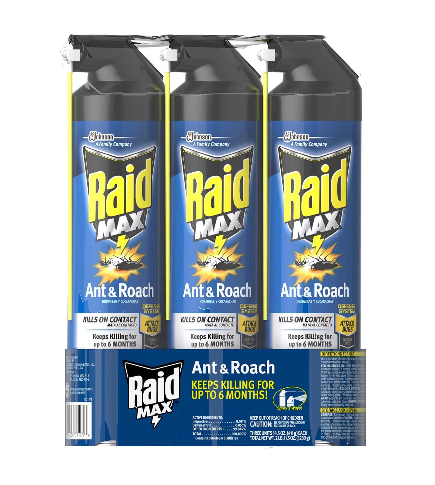 Raid Max Ant and Roach Killer 3ct, 14.5 oz - Walmart.com