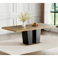 5 Pieces Extendable Dining Table Set for 4, 63"-79" Rectangle Dining ...