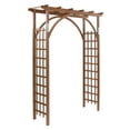 "Dark Brown Wooden Garden Archway for Climbing Plants, Patio Arbors and ...