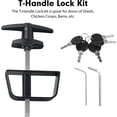 TYHREF-5-1/2" T-Handle Lock kit, Shed Door Latch with 4 Keys, 5-1/2 ...