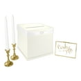 Koyal Wholesale Ivory Wedding Card Box with Slot, White Satin Ribbon ...