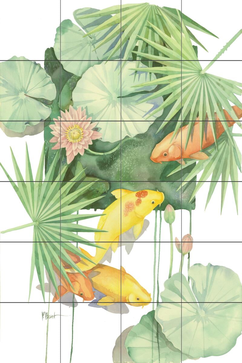 Tile Mural Bathroom Backsplash - Tropical Pool 1 - by Paul Brent ...
