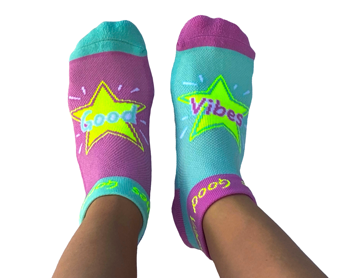 "Good Vibes" Low-Cut Performance Socks - Walmart.com