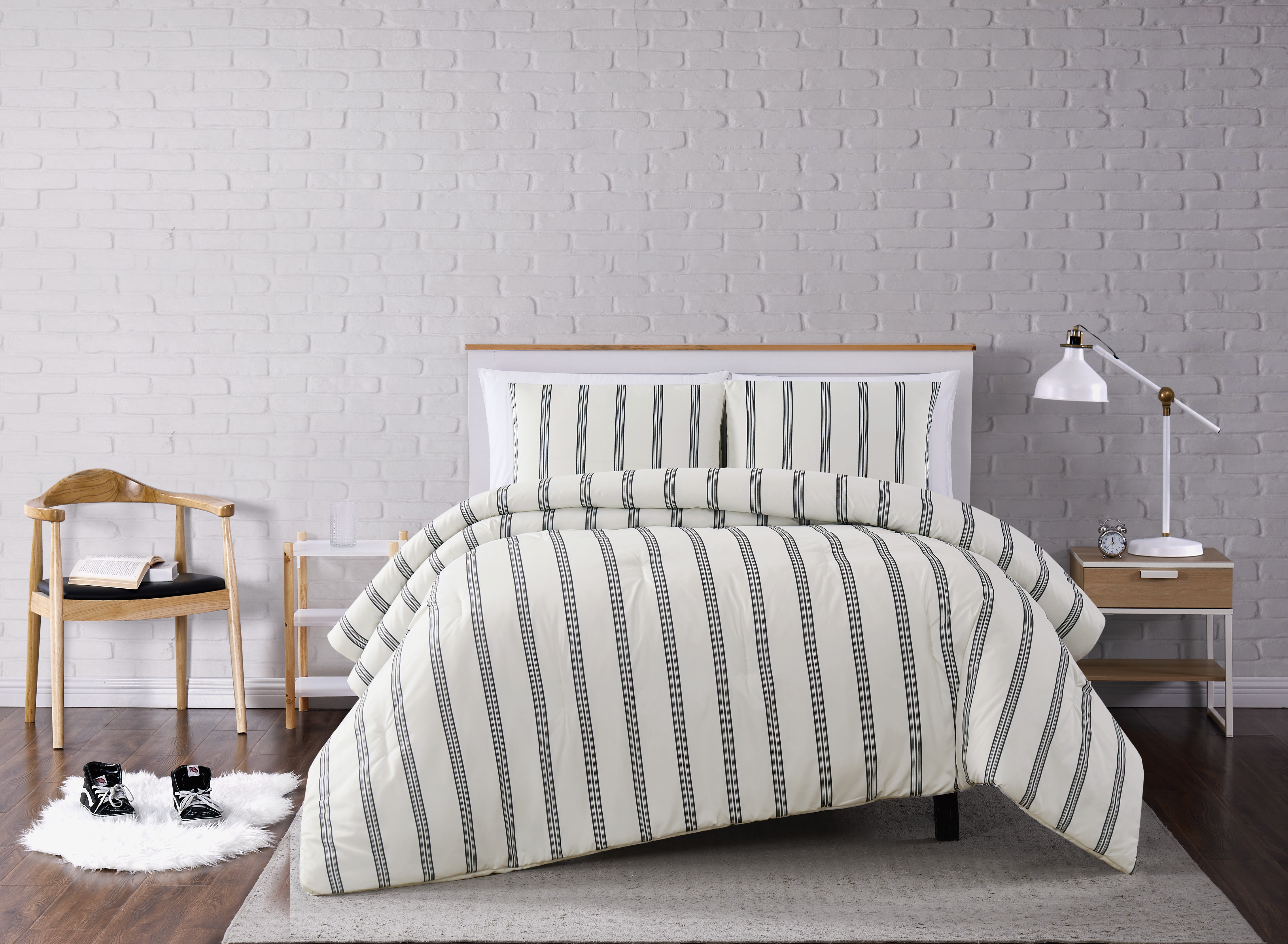 Truly Soft Millennial Stripe King 3-Piece Comforter Set - Walmart.com ...