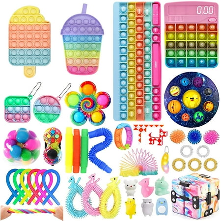 Big Fidget Pack Anti-Anxiety Tools, Fidget IGUOHAO Pack with Marble Mesh Sensory Tubes and ...