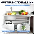 Commercial Kitchen Farmhouse Sink with Cold & Hot Water Faucet ...