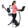 Stamina WIRK Upright Exercise Bike Workstation and Standing Desk with ...