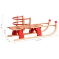 vidaXL Folding Snow Sledge with Backrest 46.9" Wood - Walmart.com