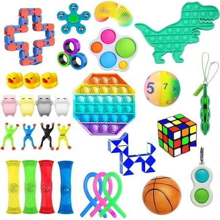 33Pcs Fidget Set,Sensory s Pack Cheap for Kids Adults,Stress Relief and ...