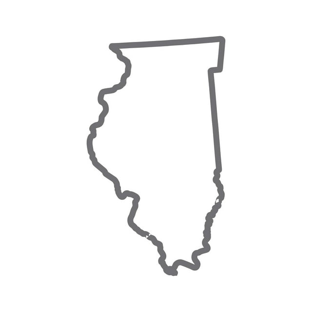 Illinois Outline Sticker Decal Die Cut - Self Adhesive Vinyl - Weatherproof - Made in USA - Many ...