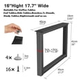 Black 16 Inch Trapezoid Metal Table Legs For Desk Coffee Table End Side ...