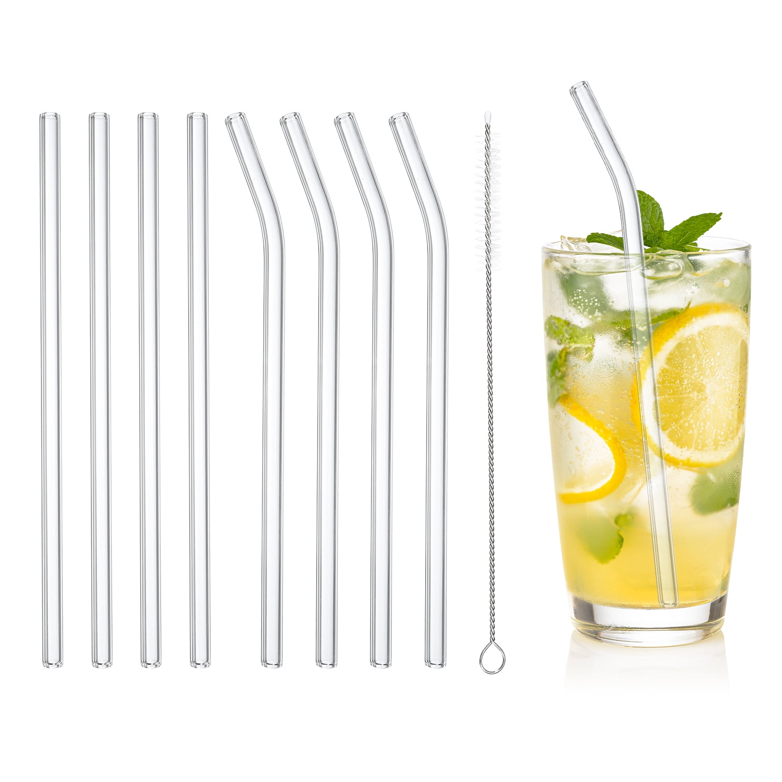 Click here for Uxcell 8 Pcs Reusable Glass Straws  7.87 Straight... prices