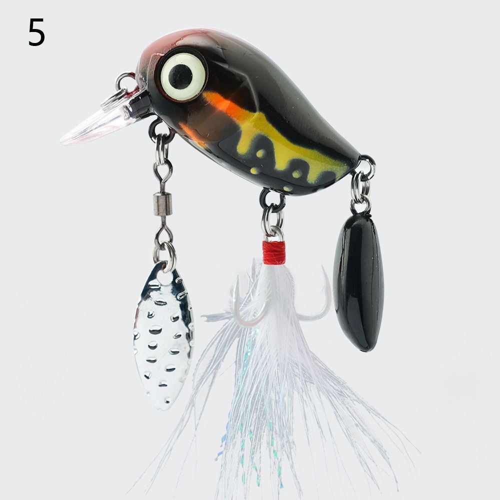 Hot 3.8cm 5g Sequins Durable Treble Hook Rotating Spinner Spoon Fishing ...