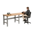Adjustable Height Workbench, Shop Top Square Edge, 96"W x 36"D x 29-3/8 ...