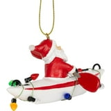 Santa Claus Paddling in A Kayak Christmas Tree Outdoor Lovers Ornament ...