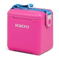 Igloo 11 QT Tag-A-Long Too Cooler Fuchsia Pink with Adjustable Shoulder ...