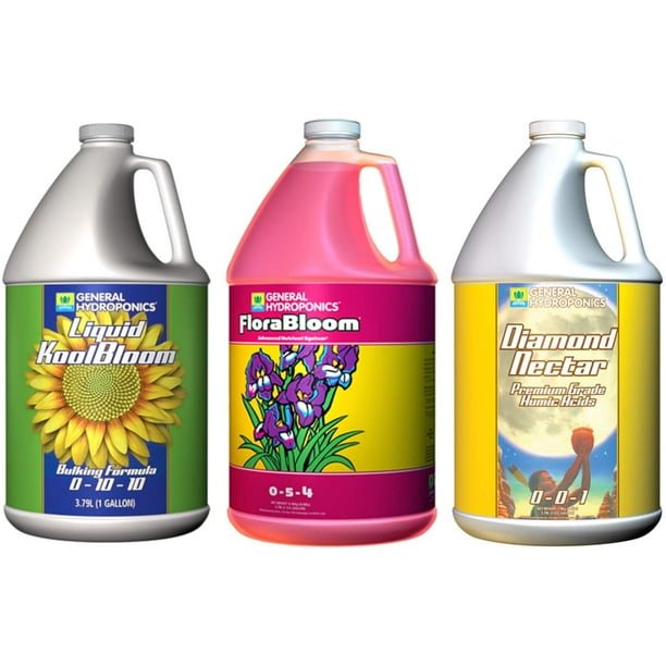 General Hydroponics GLCMBX0032 Liquid KoolBloom, Flora Bloom, and ...