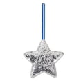 4th of July Patriotic Star Ornaments with Sequins, Hanging Red White ...