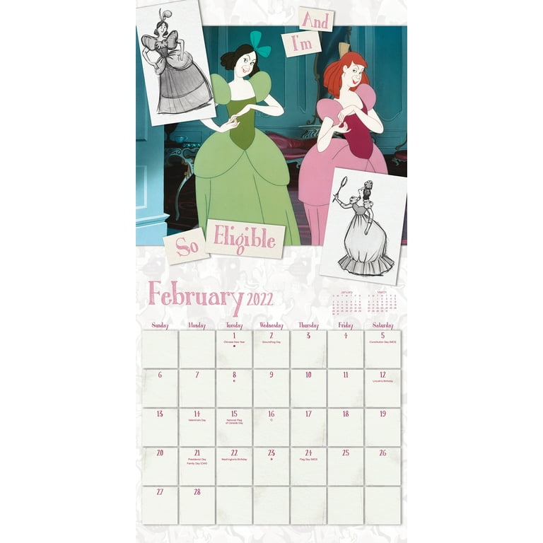 Disney Princess 2022 Calendar Printable