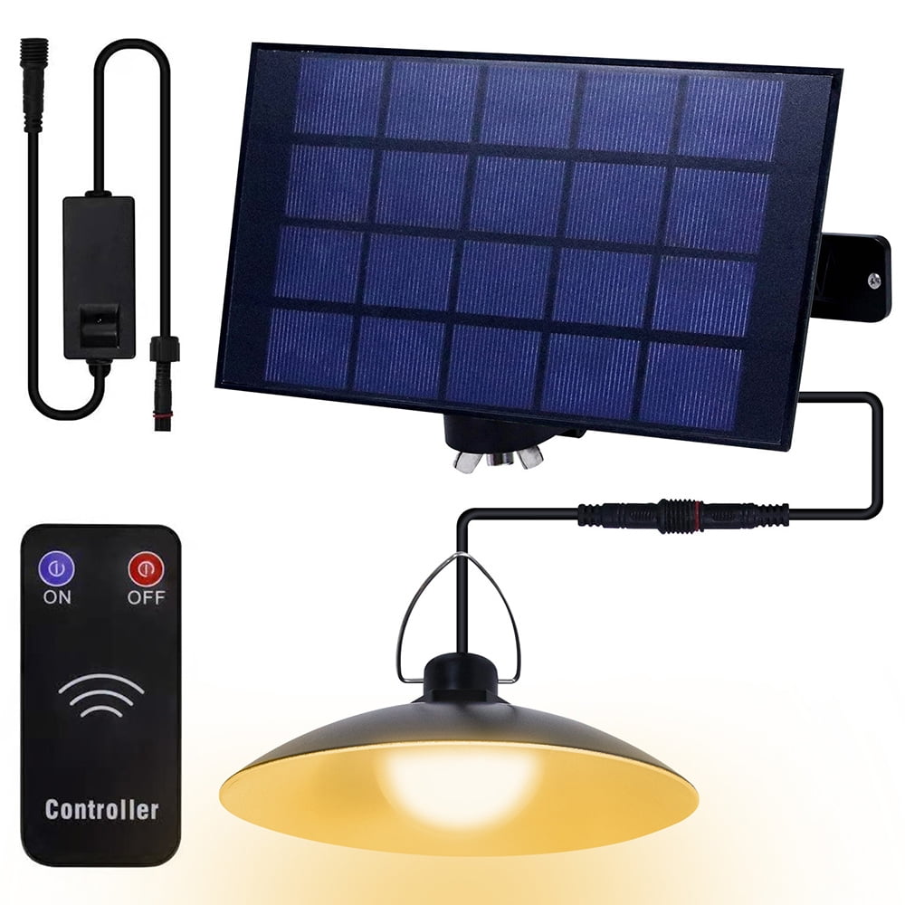Rosnek Solar Pendant Lights, Solar Shed Lights Remote Control Solar ...