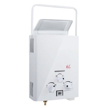 TCMT 6L Liquid Propane Portable Tankless Water Heater 1.6 GPM LPG Instant Hot Boiler with ...
