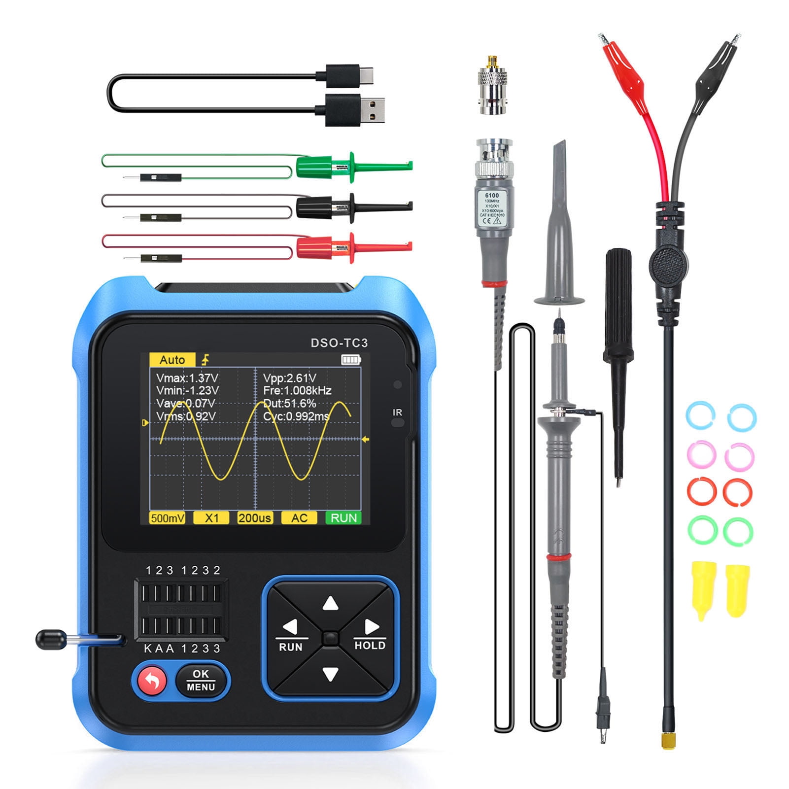Handheld Portable Digital Oscilloscope Transistor Checker Tester ...