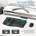 MOOJAY Wireless Keyboard and Mouse Combo, Ergonomic Wave Design ...