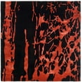 SAFAVIEH Soho Alura Abstract Wool Area Rug, Black/Red, 8' x 8' Square ...