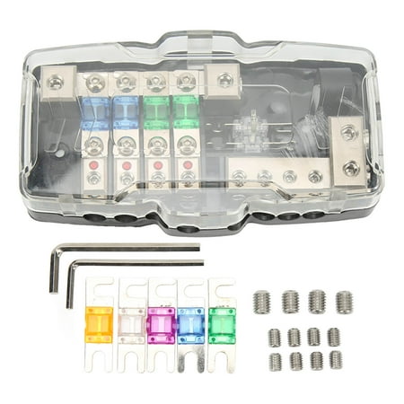 Fused Power Distribution Block 4 Way Distribution Fit for Cars ...