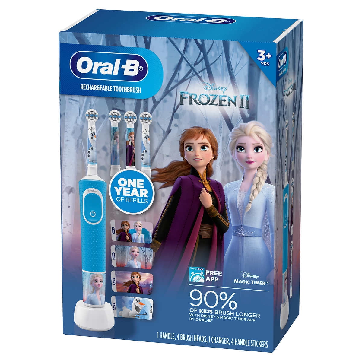 Oral-B Kids Disney Frozen II Rechargeable Electric Toothbrush - Walmart.com